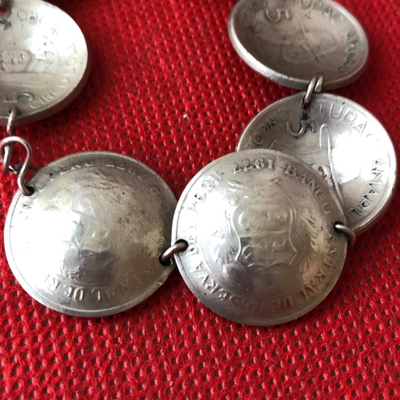 Jewelry | Vintage Peru Tupac Amaru Silver Coin Bracelet | Poshmark